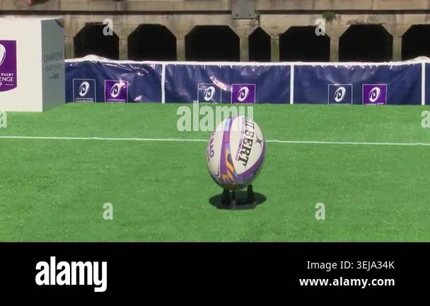 Bilbao, spain; may 11 2018: close-up of a rugby player's legs kicking a ...