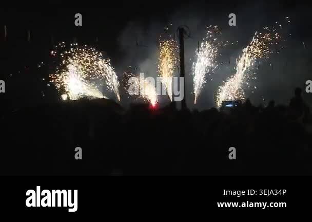 Bilbao, spain; june 24 2019: large crowd of people watching and filming ...