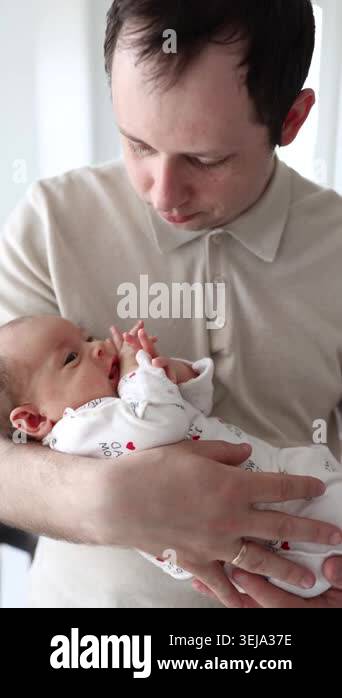 Infant soothing scene. Warm tones, clean background for parenting and ...