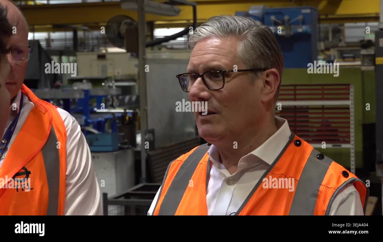 Sir Keir Starmer visits training facility in Chiswick Stock Video ...