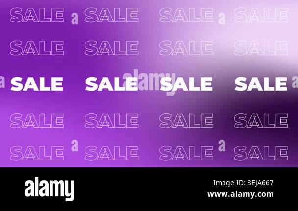 Engaging purple gradient background featuring repeating 'SALE' text ...