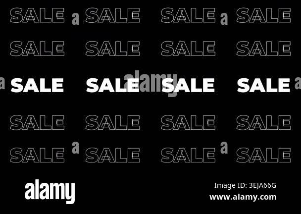 Animated 'SALE' text on black background, perfect for retail promotions ...