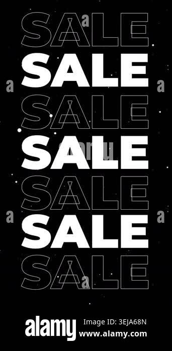 A modern and bold animation featuring the word 'SALE' in white text ...