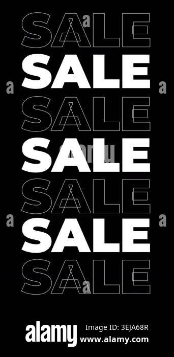 Modern graphic design featuring the word 'SALE' in a looping pattern ...