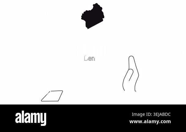 A graphic illustration featuring the silhouette of Benin's map and two ...