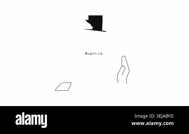 A collection of vector graphics featuring the silhouette of Guatemala ...