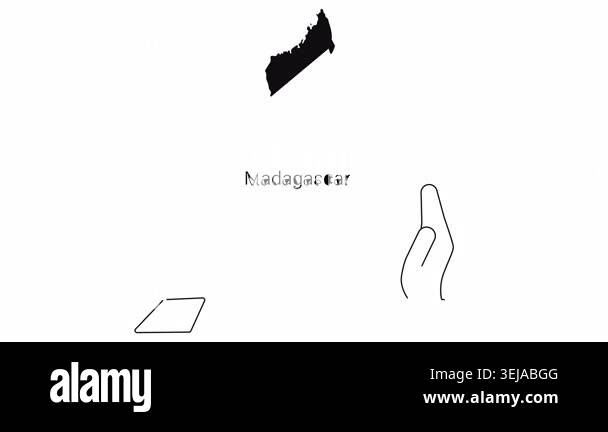 A visual representation of Madagascar's map silhouette, accompanied by ...