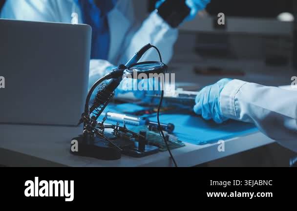 scientist in laboratory working Stock Video Footage - Alamy