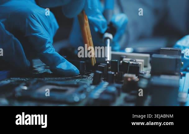 electronic circuit board. electronic board. technology Stock Video ...