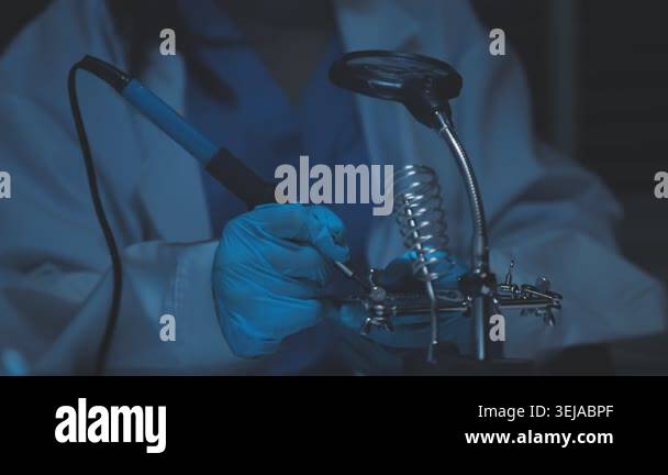 the scientist works in the laboratory Stock Video Footage - Alamy