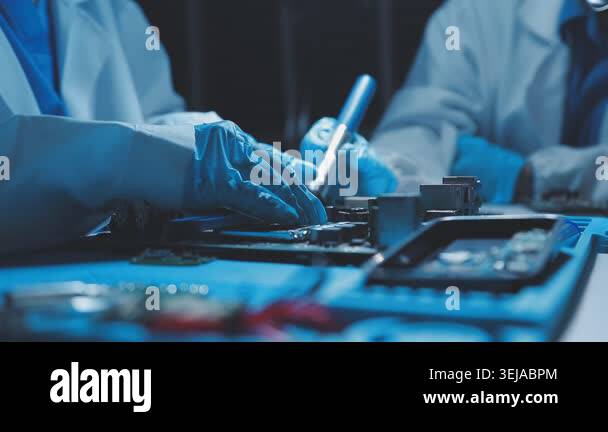 close up of electronic circuit board Stock Video Footage - Alamy