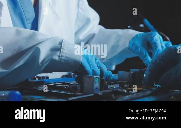 technician in uniform holding screwdriver and screwdriver Stock Video ...
