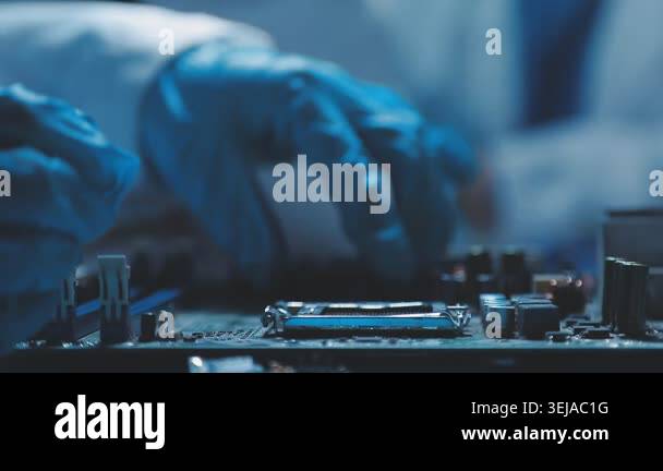 close - up of the hand of the technician in the repair shop ...