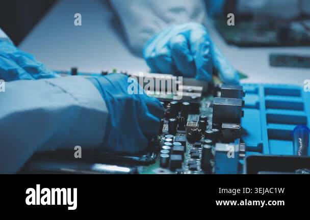 close - up of electronic circuit board with electronic board Stock ...