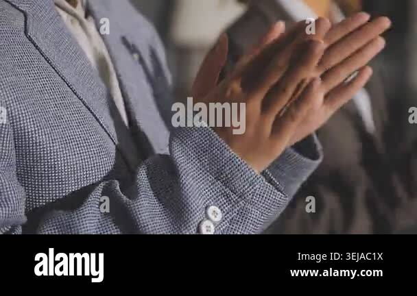 close up. business team showing their palms. business people concept ...