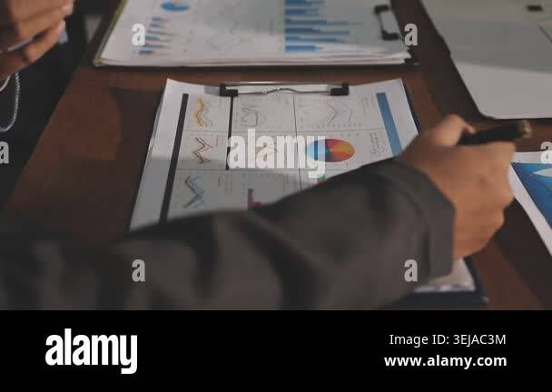 businessman analyzing data with charts Stock Video Footage - Alamy
