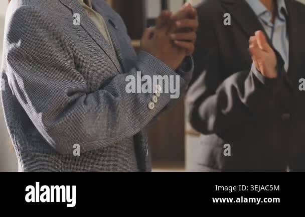 businessman showing his fist in his hands, business concept Stock Video ...
