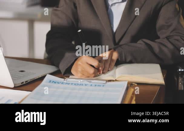 business man writing a note Stock Video Footage - Alamy