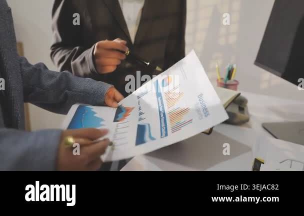 businessman writing on paper in office Stock Video Footage - Alamy
