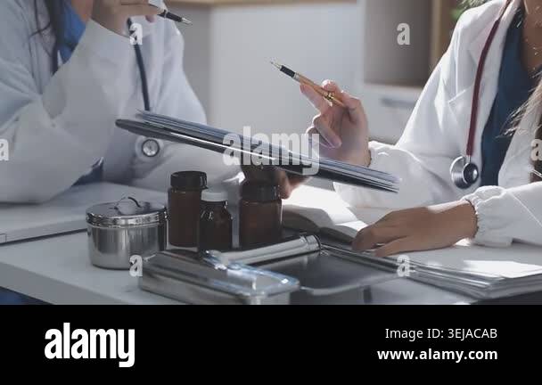 doctor working with digital tablet Stock Video Footage - Alamy