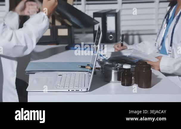 scientist using tablet computer Stock Video Footage - Alamy
