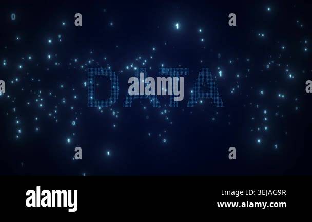 Binary Keywords Data Blue Video Animated Background Stock Video Footage ...