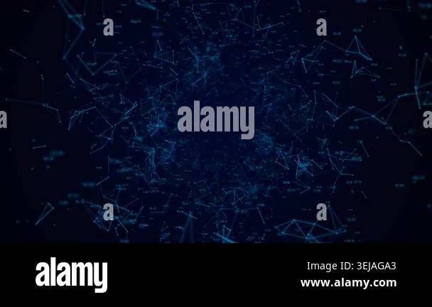 Network Data Blue Video Animated Background Stock Video Footage - Alamy