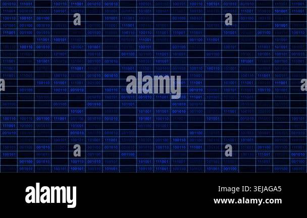 Binary Data Blocks Blue Track Video Animated Background Stock Video ...