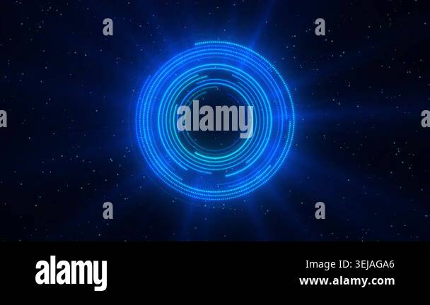 Artificial Intelligence Virtual Digital Brain Video on Black Background ...