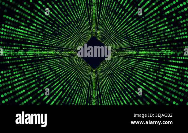 Green Led Screen Motion Pixels Video on Black Backgroun Stock Video ...