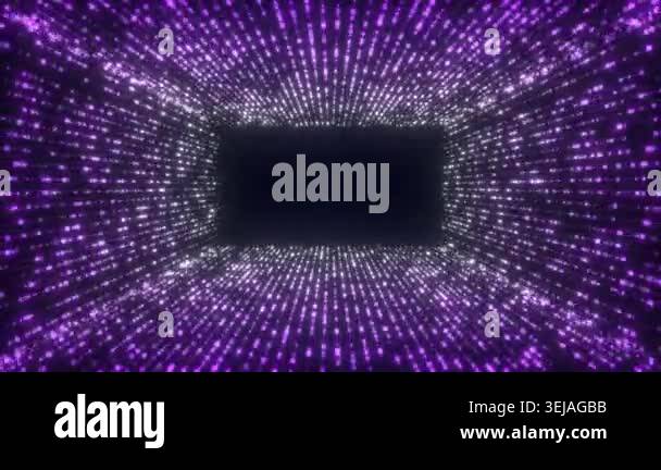 Purple Glowing Led Screen Motion Pixels Video on Black Background Stock ...