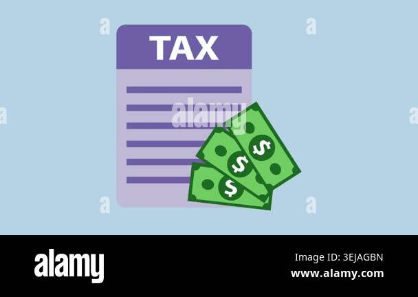 Tax form and us dollar for financial reports, tax preparation 2d ...