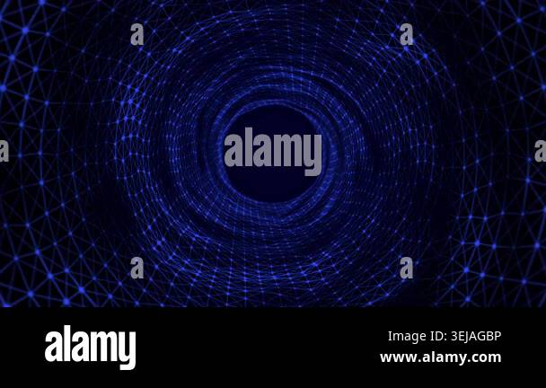 Glowing circular dynamic wave, Futuristic technology flow video ...