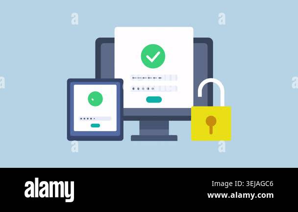 Personal and data secured with password protection, website ...