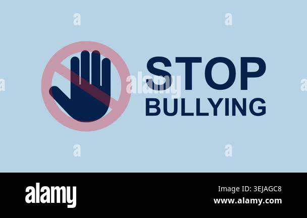Stop bullying message with a hand for antibullying campaigns 2d ...