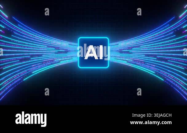 Artificial Intelligence Processor Brain Ai Chatbot Concept Video on ...
