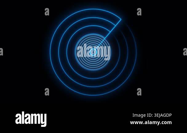 Signal transmitted Sonar radar, Radar screen with targets on monitor in ...