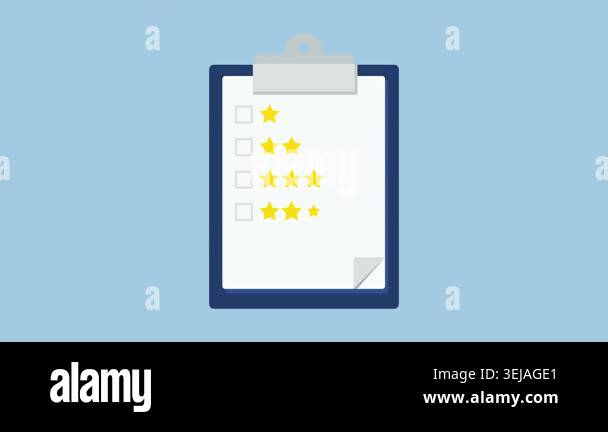 Clipboard with a sheet of rating paper on which the checkbox 2d ...