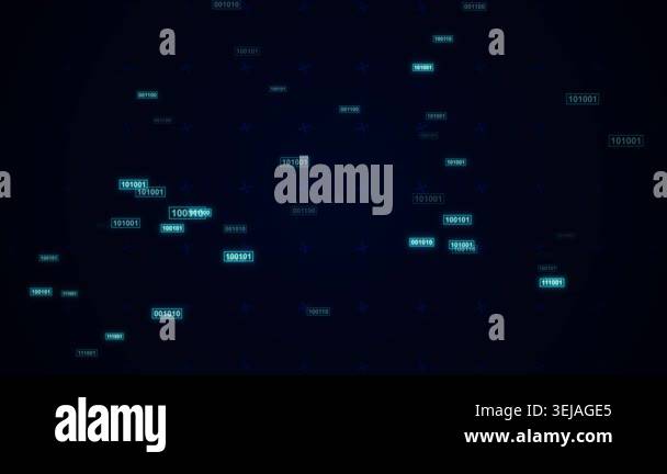 Binary Data Blocks Blue Track Video Animated Background Stock Video ...