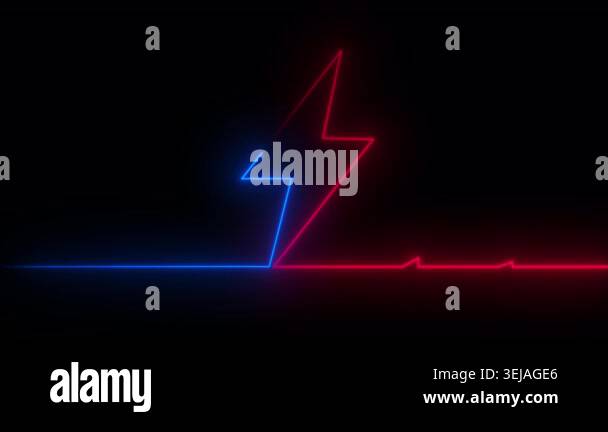 Neon Battery Charging Icon, Neon Battery Charge Symbol on Dark ...