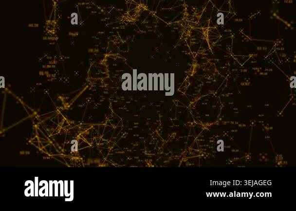 Network Data Points Black Video Animated Background Stock Video Footage ...