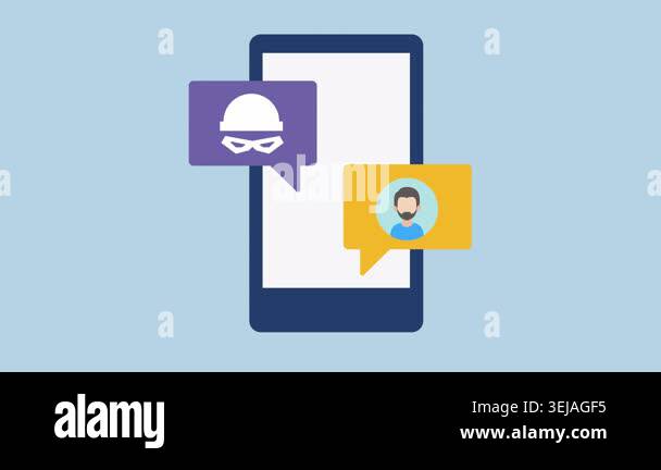 Smartphone with hacker cyber security 2d Animation with Alpha Matte ...