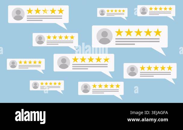 Customer Reviews with five star comments and reviews 2d Animation with ...