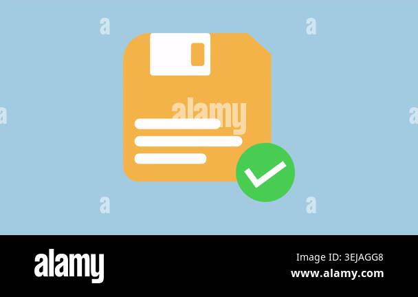 Success saving icon design animation 2d animation with alpha matte ...