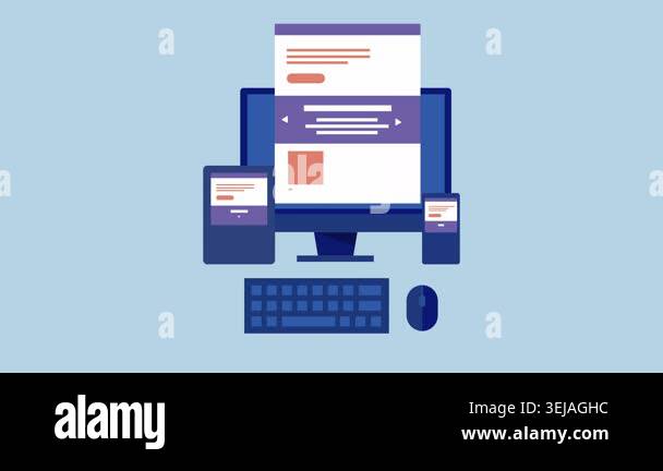 Website responsive design on a desktop computer, Tablet and smartphone ...