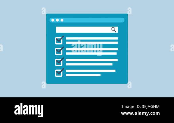 Check list web template 2d Animation with Alpha Matte Stock Video ...