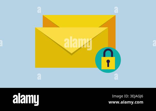 Email message envelope icons 2d Animation with Alpha Matte Stock Video ...