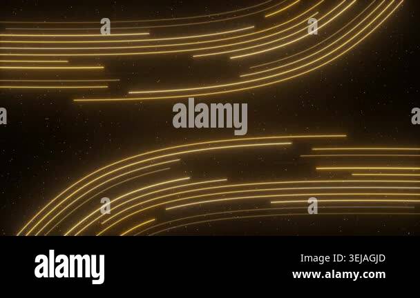 Elegant Golden Lines Flowing Starfield Video Animated Background Stock ...