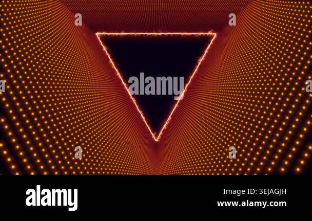 Yellow neon frame with moving rays video animated background Stock ...