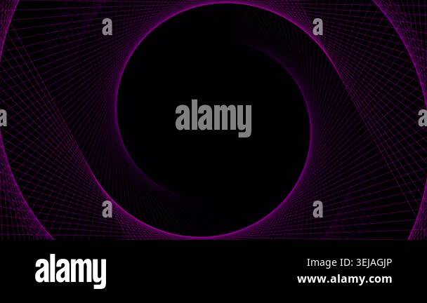 Abstract purple glowing light ring and fractal shapes with a bright ...